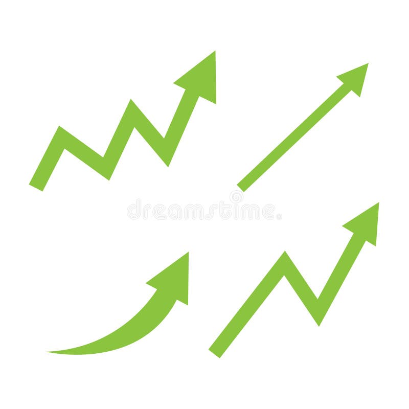 Green Business Arrow Going Up Stock Vector - Illustration of financial ...