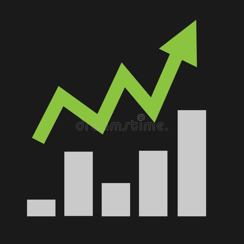 Green Business Arrow Going Up Stock Vector - Illustration of rise ...