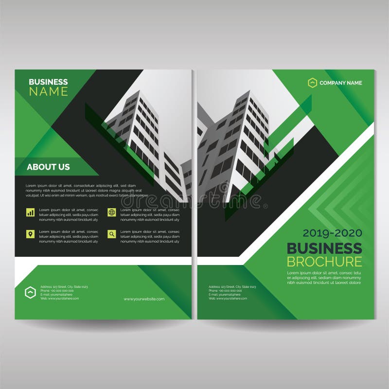 Green Business Brochure Cover Template Stock Vector - Illustration of ... Green Business Brochure Cover Template Stock Vector - Illustration of ...