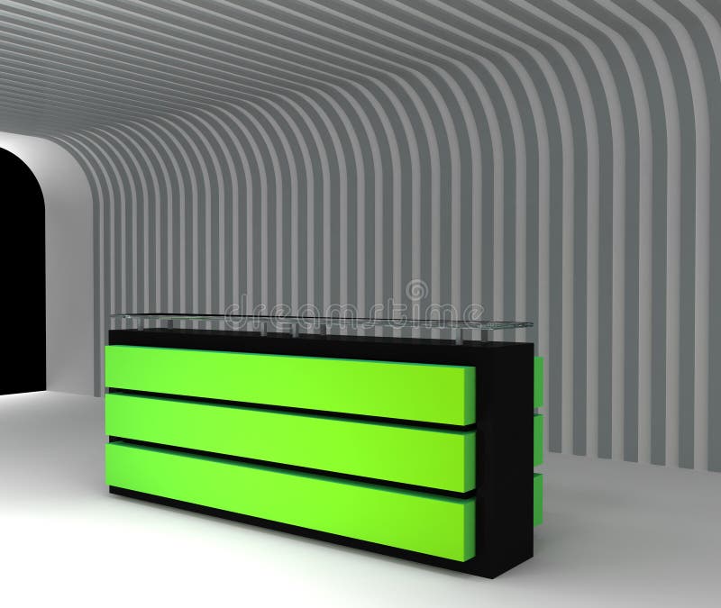 Green business counter stock illustration. Illustration of background ...