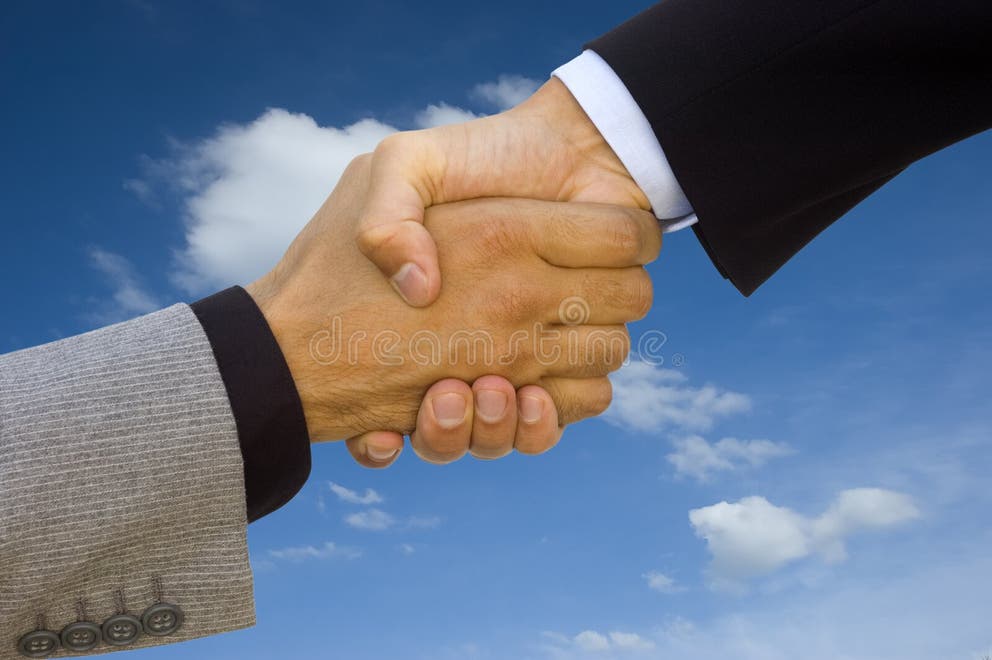 Green business handshake stock photo. Image of teamwork - 4885866