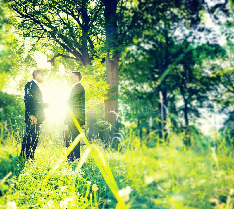 Green Business Handshake Deal Commitment Concept Stock Image - Image of ...