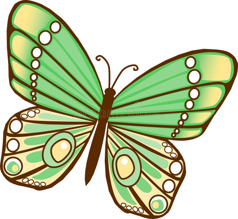 Green Butterfly stock vector. Illustration of entomology - 2308496