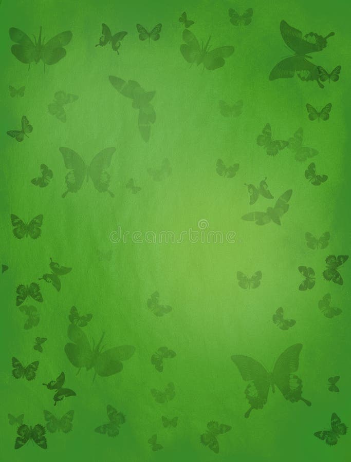 Green Butterfly Background