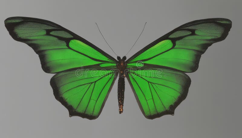 A Green Butterfly with Green Wings Stock Illustration - Illustration of ...
