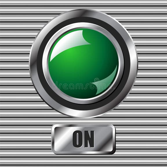 Green on button stock vector. Illustration of icons, vector - 7759762