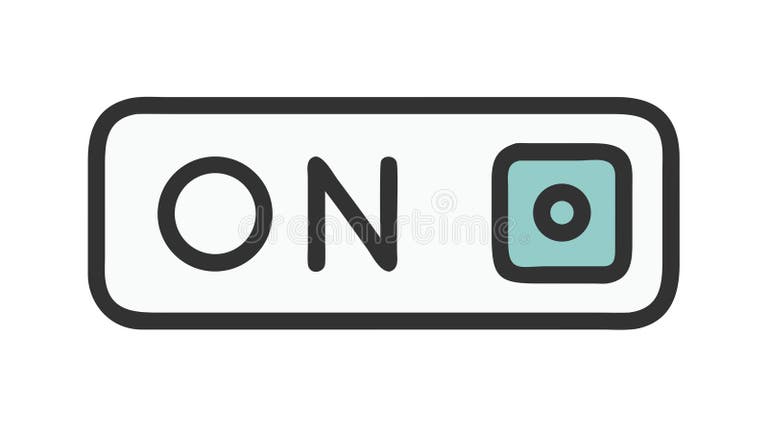 Green on Button Icon, Activation and Start, Vector Design Generative AI ...