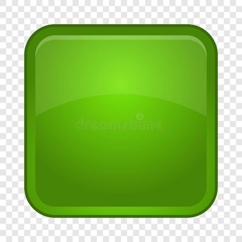 Green Button Icon, Cartoon Style Stock Vector - Illustration of glossy ...