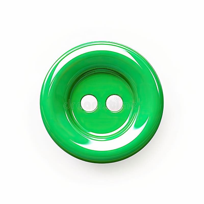 Green Button Isolated on White Background - Seamless Digital ...