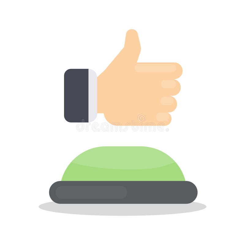 Green button like. stock vector. Illustration of confirm - 110299890