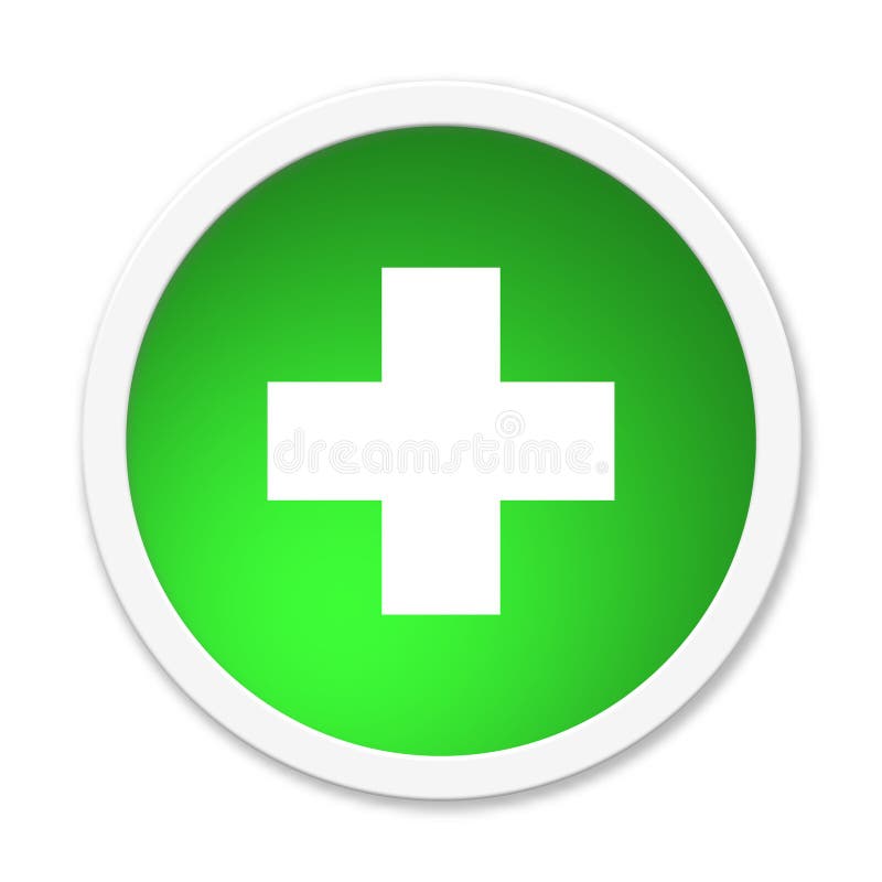 Red and Green Button: Plus Minus Stock Illustration - Illustration of ...