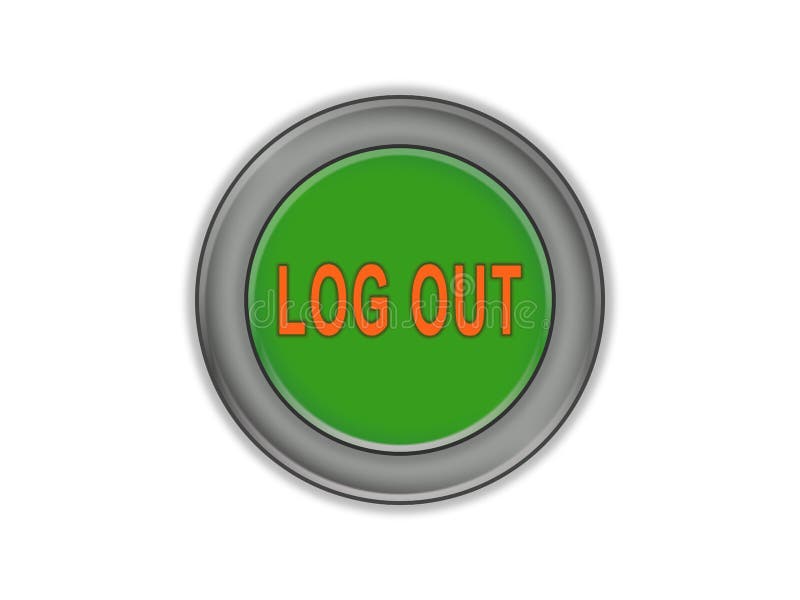 Bulk Green Button that Says LOG OUT, White Background Stock ...