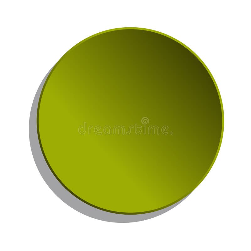 Green Button on White Background - Vector Illustration - Isolated on ...