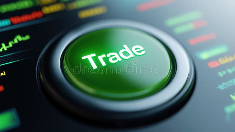 A Red Button on a Stock Market Screen with the Word Alert, AI Stock ...