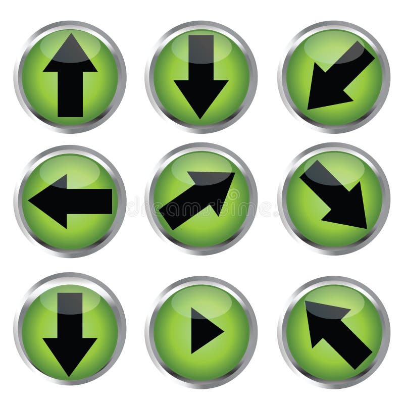 Green buttons stock illustration. Illustration of arrow - 14747581