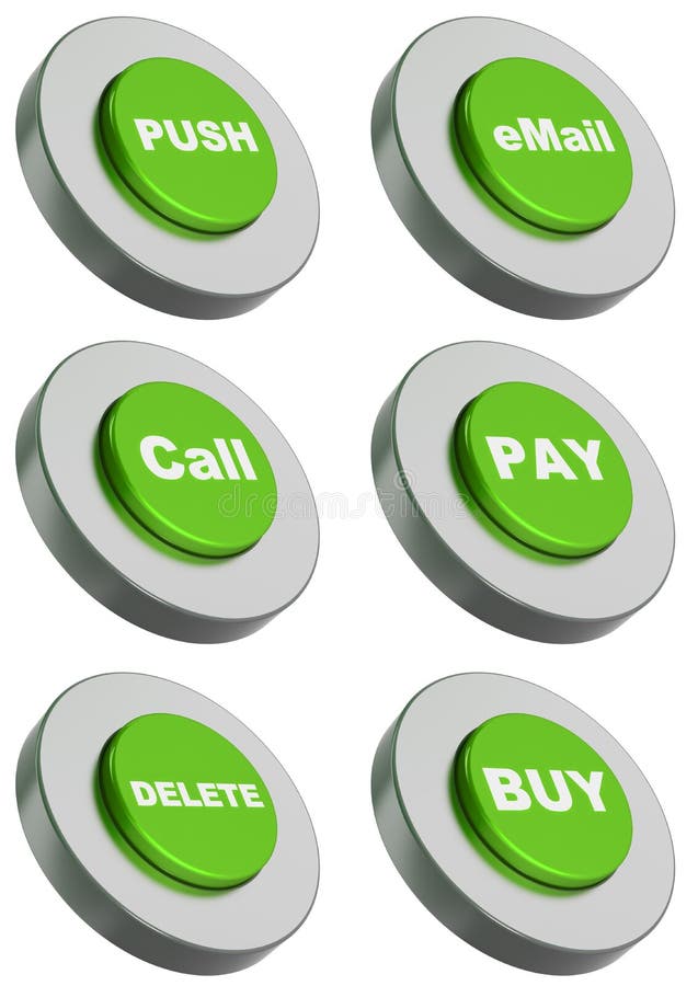Green Buttons - Icons stock illustration. Illustration of assistance ...