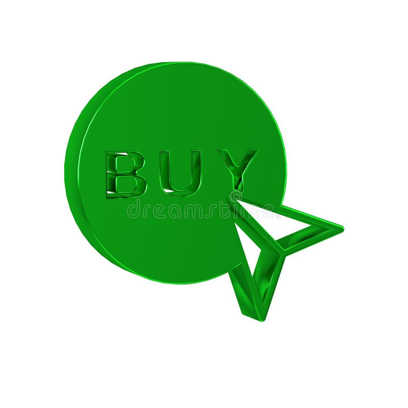 Green Buy Button Icon Isolated on Transparent Background. Stock ...