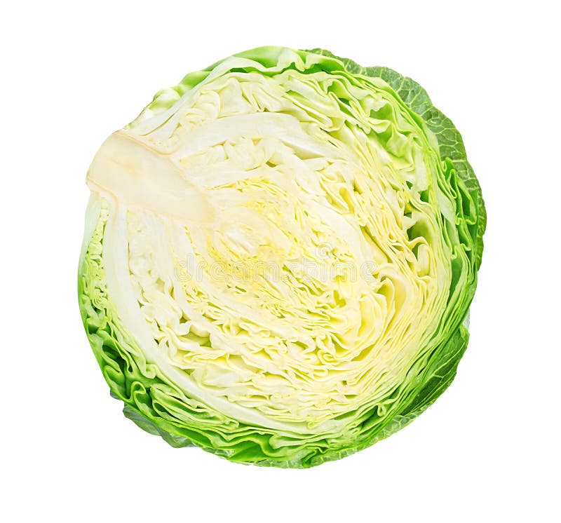Green Cabbage Isolated on White Stock Image - Image of natural, meals ...