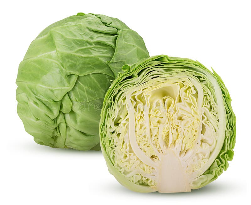 Red Cabbage One Cut in Half and Slice Stock Photo - Image of food ...