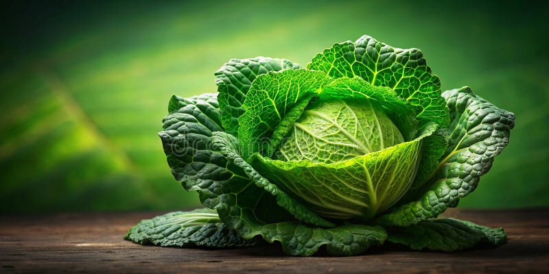 Green Cabbage Vegetable Isolated Soft Smooth Lighting Creative AI Stock ...