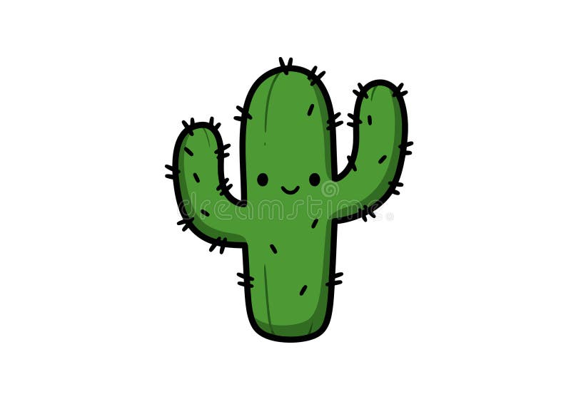 Cactus clipart cute stock illustration. Illustration of botanical ...