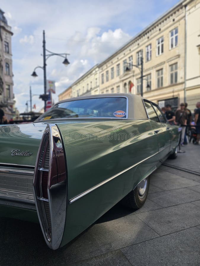 Green cadillac car editorial stock image. Image of green - 289576974