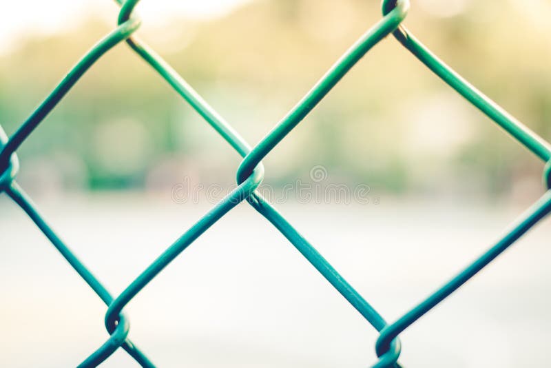 Green Cage Metal Net in the Park. Stock Image - Image of metallic ...
