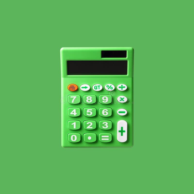 Green Calculator stock image. Image of problem, buttons - 34233675