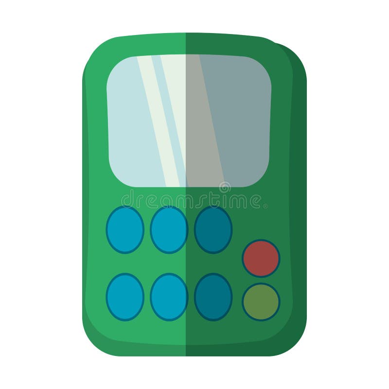 Green Calculator Class Supplies School Shadow Stock Illustration ...