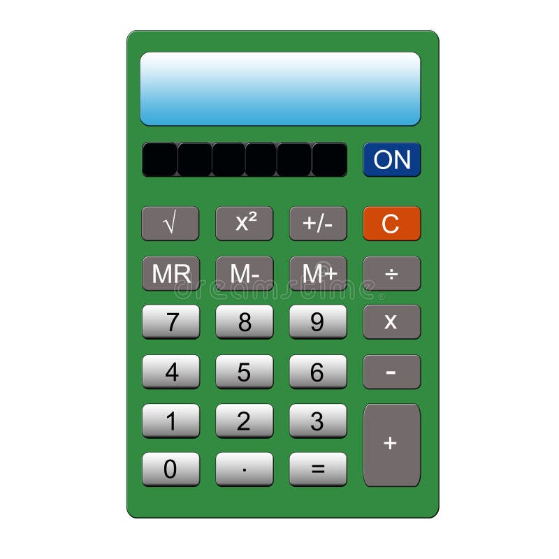 Green Calculator stock illustration. Illustration of green - 31717659