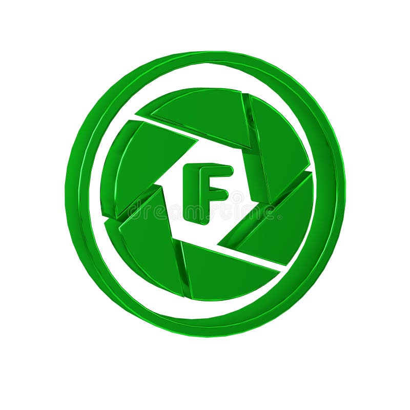 Green Camera Aperture Icon, Comics Style Stock Vector - Illustration of ...