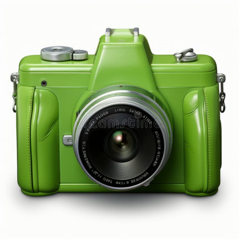 Green Camera Aperture Icon, Comics Style Stock Vector - Illustration of ...