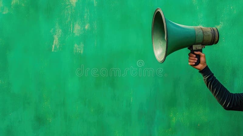 Green Campaign Protest in Action. Stock Illustration - Illustration of ...