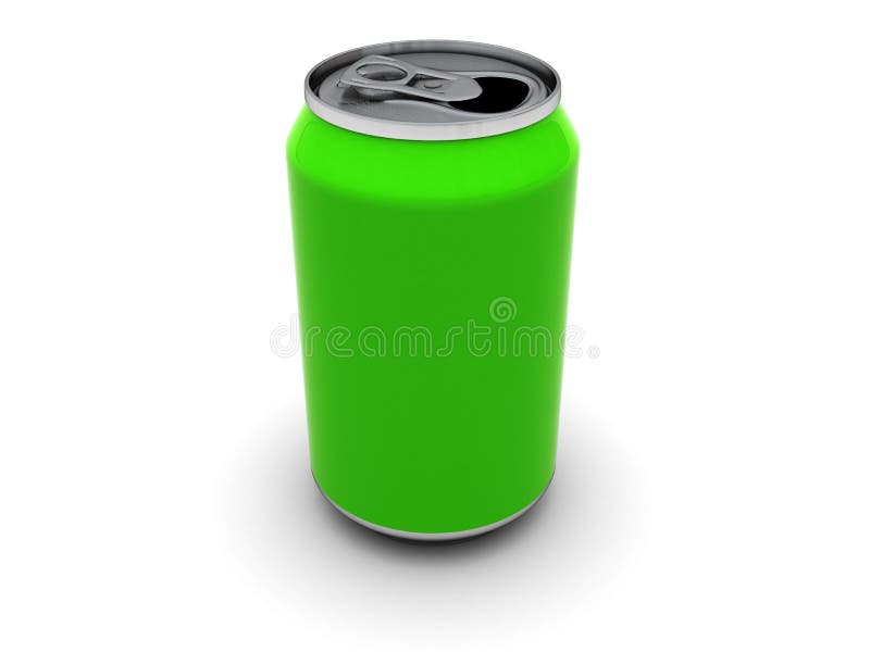 Green Aluminum Can stock illustration. Illustration of color - 28443342