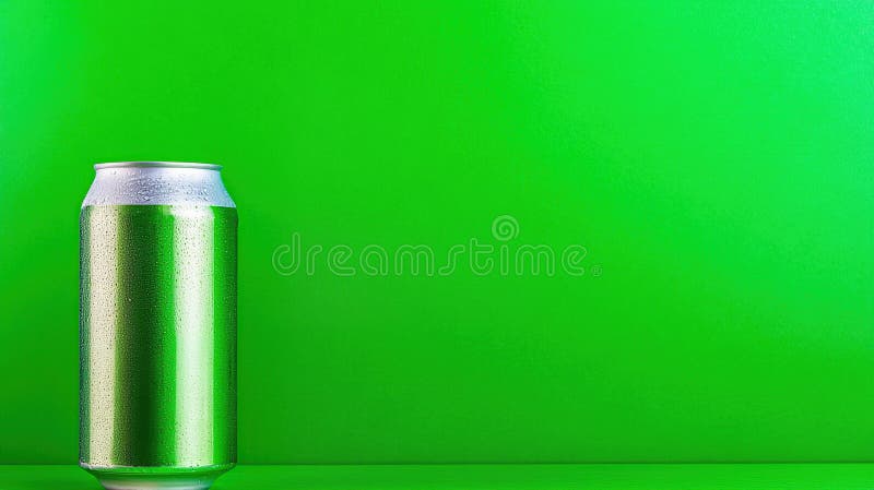 Green Can on Chroma Key Background for Mockup Stock Image - Image of ...