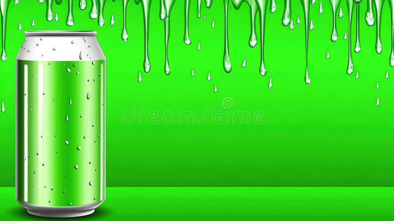 Green Can Dripping Paint, Studio Shot, Advertising Stock Photo - Image ...