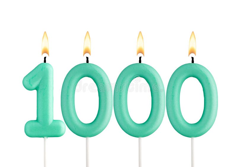 Green Candles Forming the Number 1000 - Number of Views, Views or ...