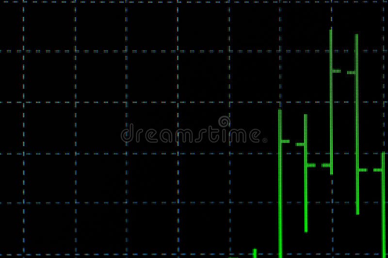 Green Candlestick Chart Black Grid Background Stock Photos - Free ...