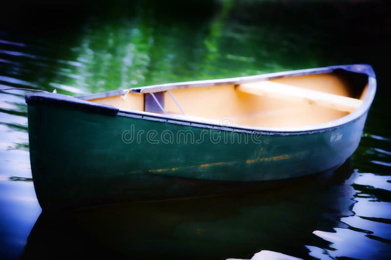 Green Canoe stock photo. Image of recreation, pond, canoe - 15827050