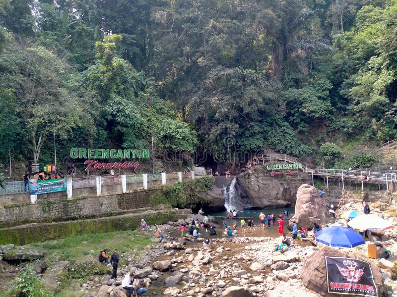 Green Canyon Karawang Indonesia Editorial Image - Image of canyon ...