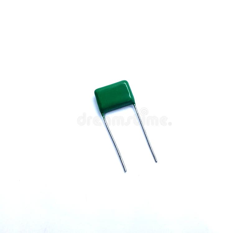 Technical Element. Blue Capacitor on the White Background for Websites ...
