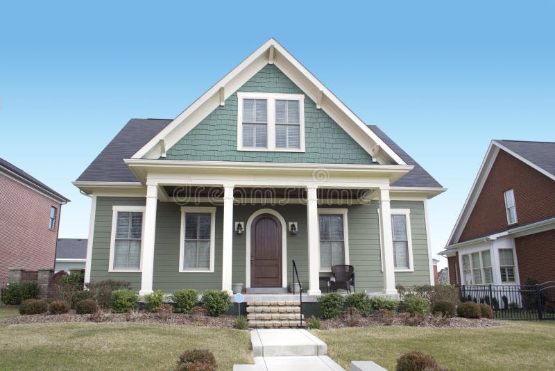 Green Cape Cod Style House stock photo. Image of architect - 23586600