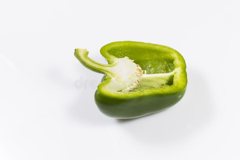 Green capsicum stock image. Image of food, white, green - 57443045