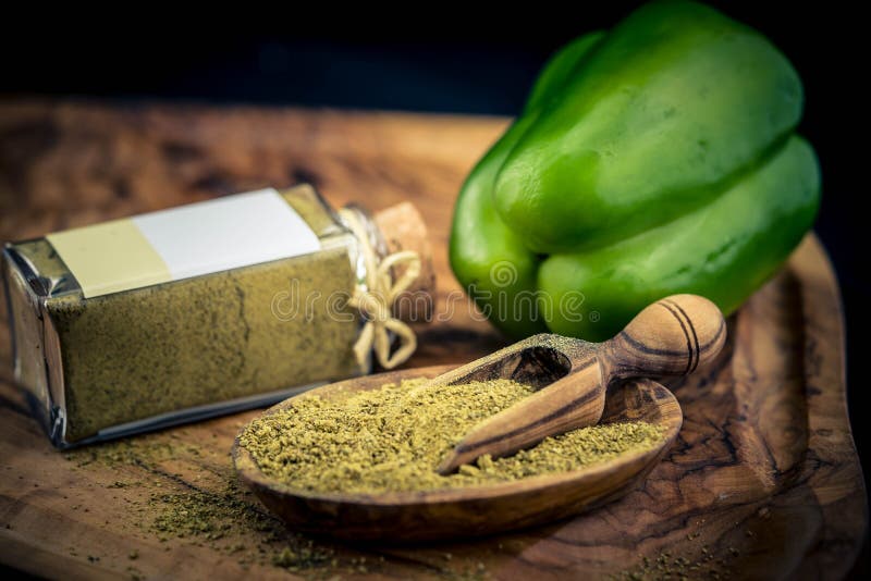 Green capsicum pepper stock image. Image of chilly, healthy - 265625687