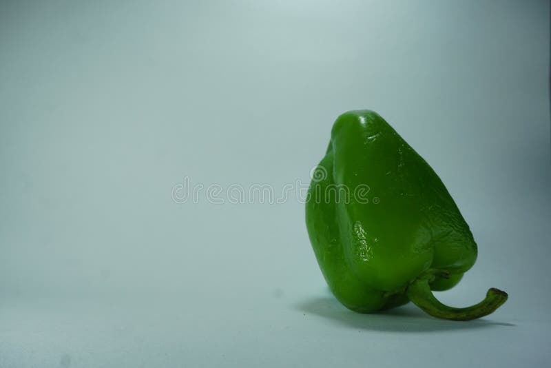 Green Capsicum in White Background Stock Image - Image of sink, healthy ...
