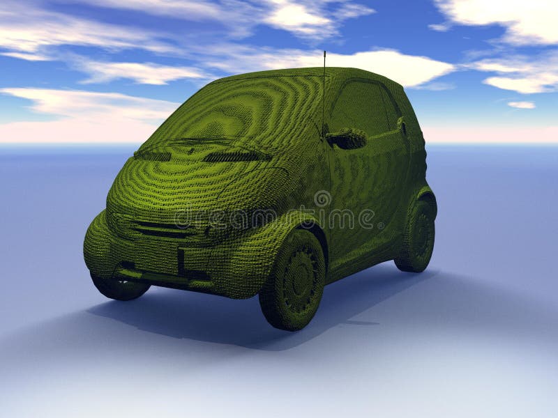 Green car stock illustration. Illustration of environment - 13009532