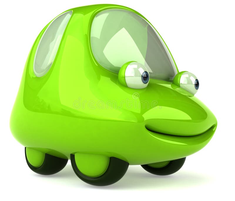 Green car stock illustration. Illustration of change, electricity - 7372631