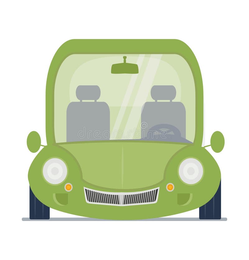 Modern Bright Green Car Front View Stock Illustrations – 80 Modern ...