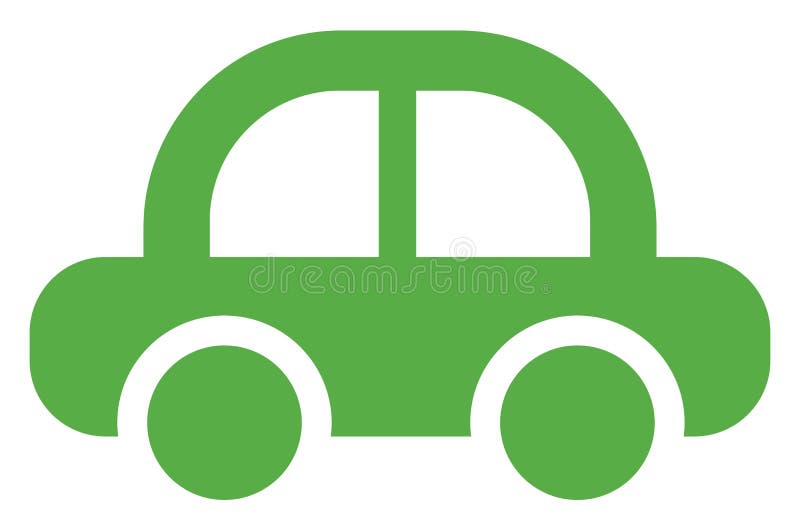 Green car, icon stock vector. Illustration of white - 260379203