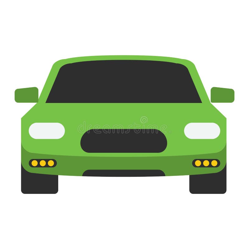 Green Car Vector Illustration. Stock Vector - Illustration of shape ...